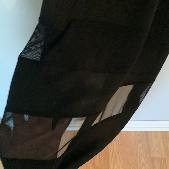 Tic Toc | Dresses | Black Midi Dress With Sheer Fabric At Top And ...